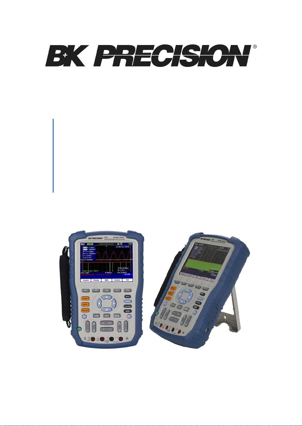 2516 User Reference Manual Guide B&K Precision Corporation | 1/160 ...