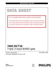 74HC10 Datasheet PDF - AiPCBA