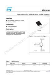 2SC5200 Datasheet PDF | BJT Transistor, BJT - AiPCBA