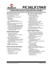 PIC16F1708-I/ML Datasheet PDF | Microchip - AiPCBA
