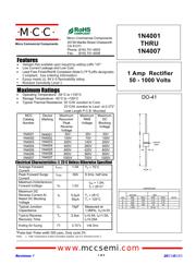 1N4005 Datasheet PDF | Micro Commercial Components - AiPCBA